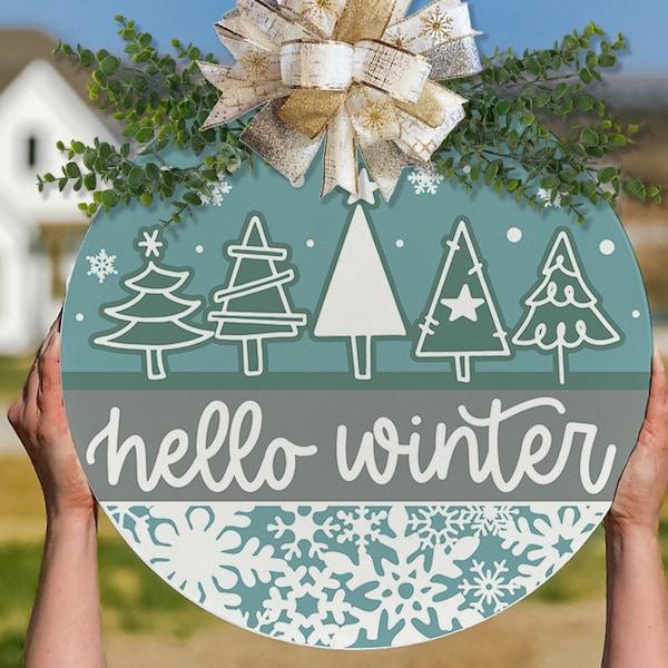 Hello Winter Sign - Etsy