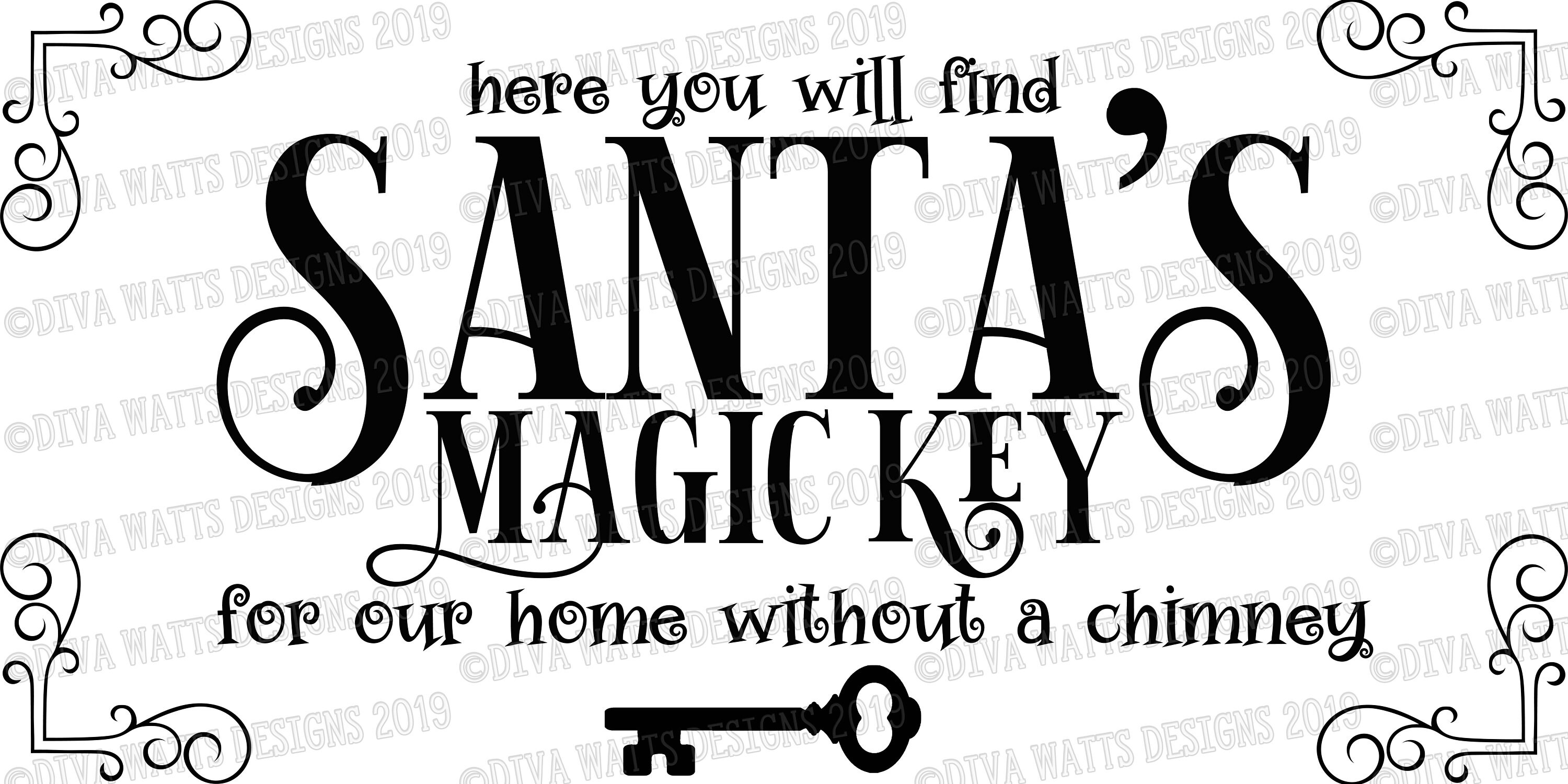SVG Here You Will Find Santa's Magic Key For Our Home | Etsy