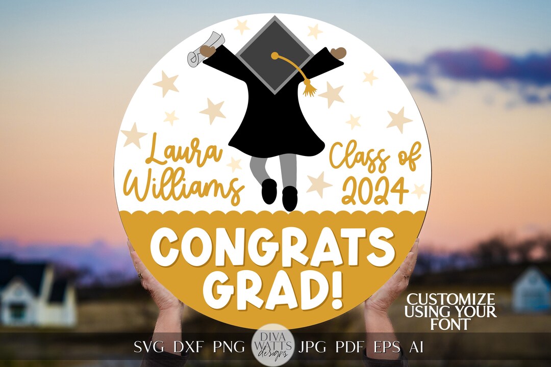 Congrats Grad SVG Graduation Door Hanger Svg Graduation SVG ...