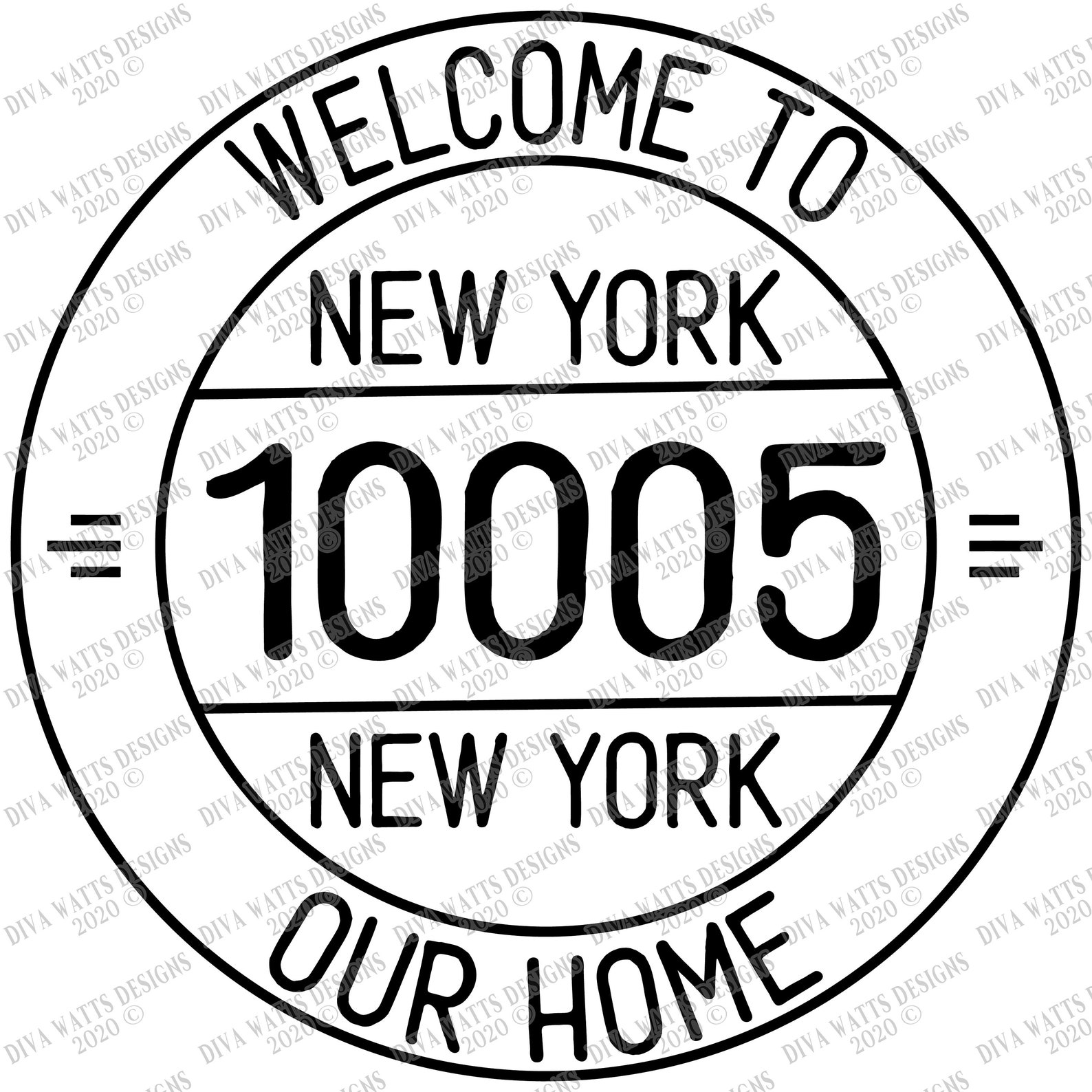 SVG Vintage Postmark Customize Zip Code Cutting File - Etsy