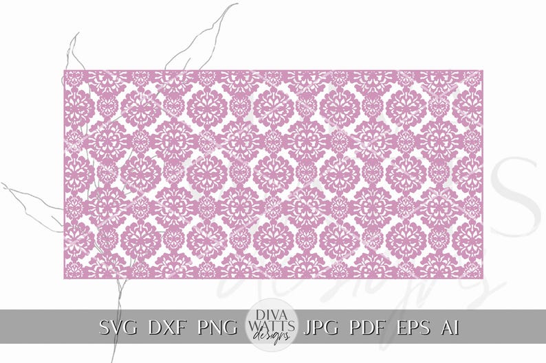Lace Pattern SVG, Laser Cut Lace Panel 24x12 Cuts as One Piece, Mylar ...