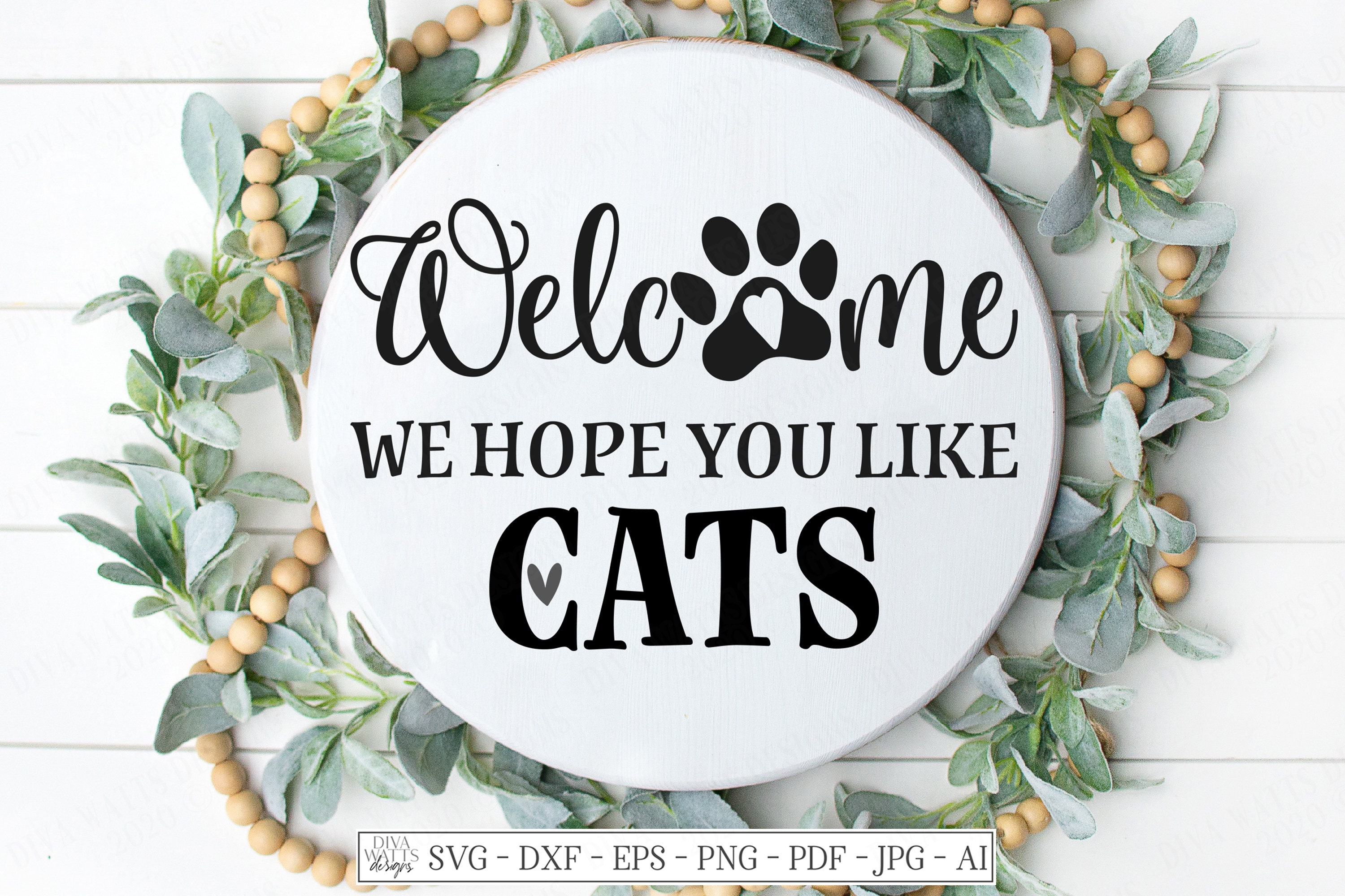 Welcome Hope You Like Cats SVG 3 Versions Includes | Etsy