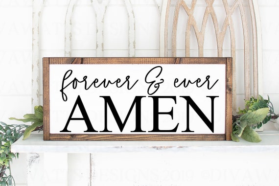SVG Forever & Ever Amen Cutting File Vinyl Stencil HTV - Etsy