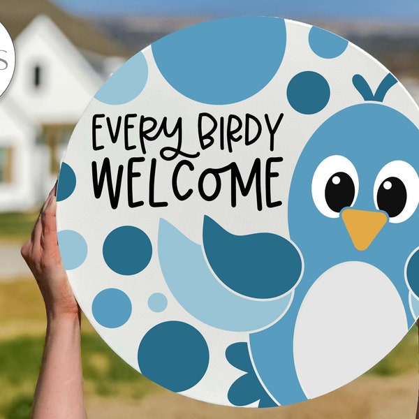Welcome Sign With Birds - Etsy