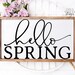 SVG Hello Spring Cutting File Farmhouse Fixer Upper | Etsy