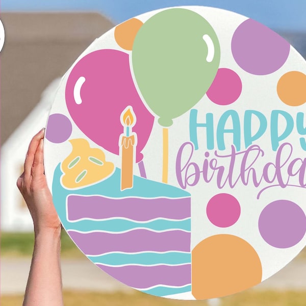 Happy Birthday Door Sign - Etsy
