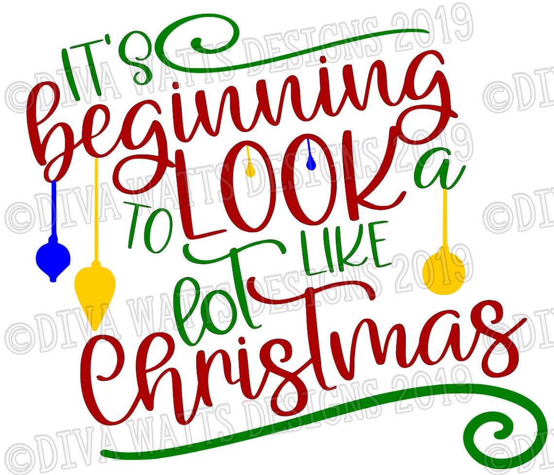 SVG It's Beginning to Look a Lot Like Christmas Cutting | Etsy