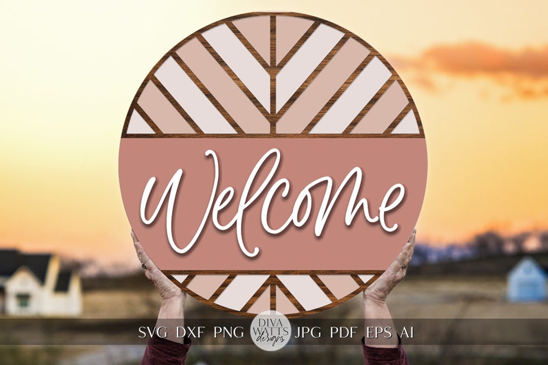 Wecome SVG Chevron Welcome Sign Svg Chevron Geometric Welcome Svg ...