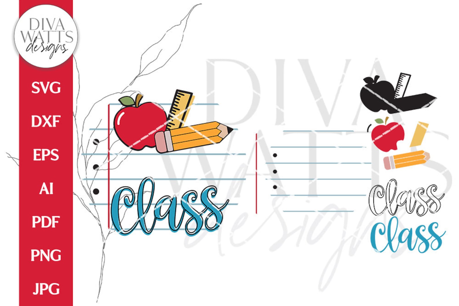 Teacher Class SVG Classroom Notebook Paper Door Hanger - Etsy