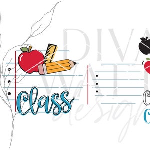 Teacher Class SVG | Classroom Notebook Paper Door Hanger - Etsy
