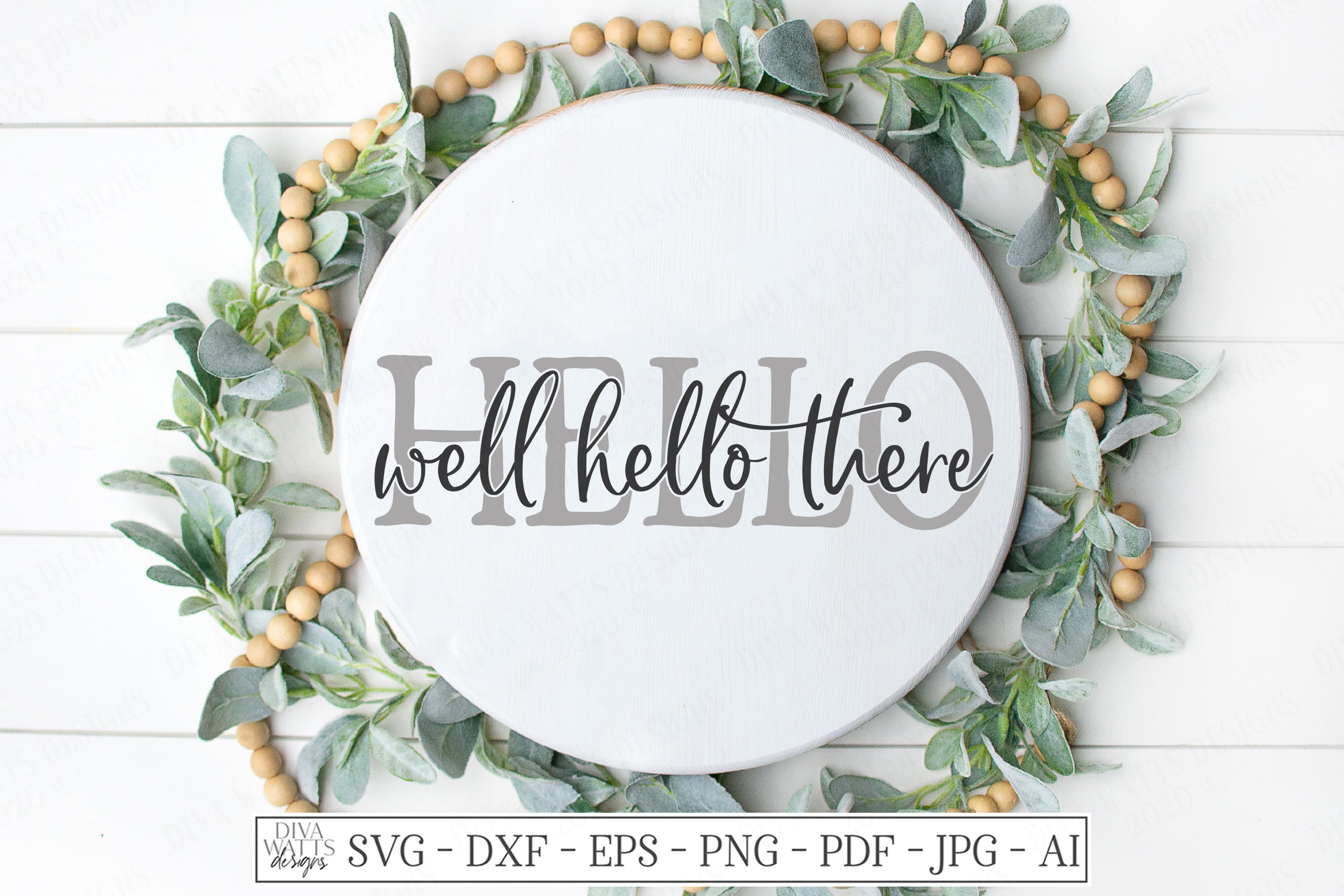 SVG | Well Hello There | Cutting File | Vinyl Stencil HTV | Farmhouse ...