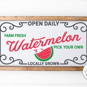 Farm Fresh Watermelon SVG | Farmhouse Sign | DXF and More - Etsy