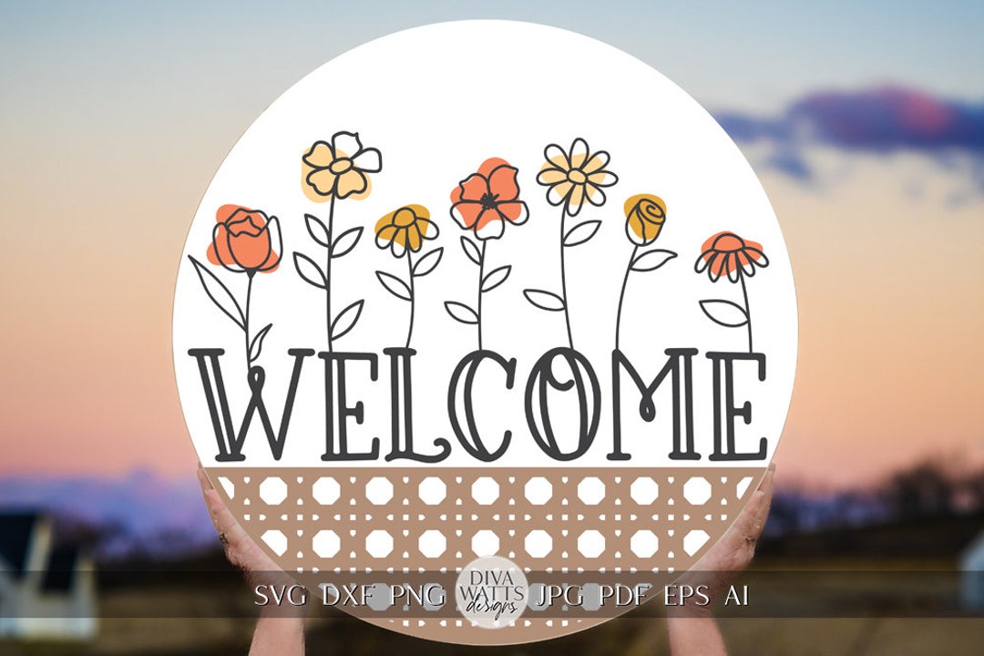 Welcome SVG Farmhouse Door Hanger SVG Farmhouse Welcome SVG Welcome Svg ...
