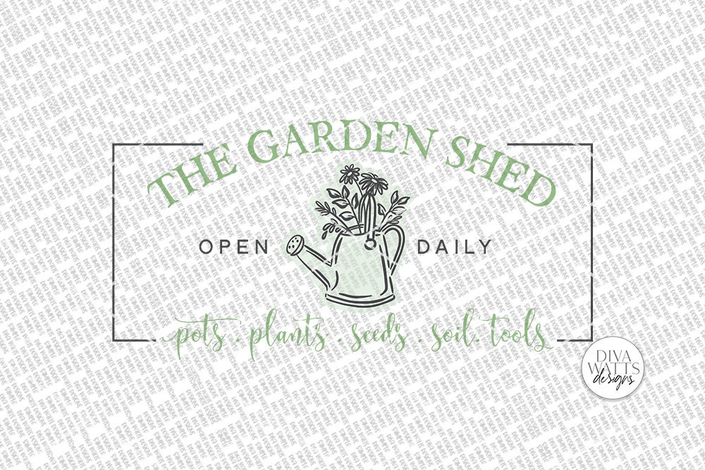 The Garden Shed SVG Farmhouse Sign DXF and More - Etsy
