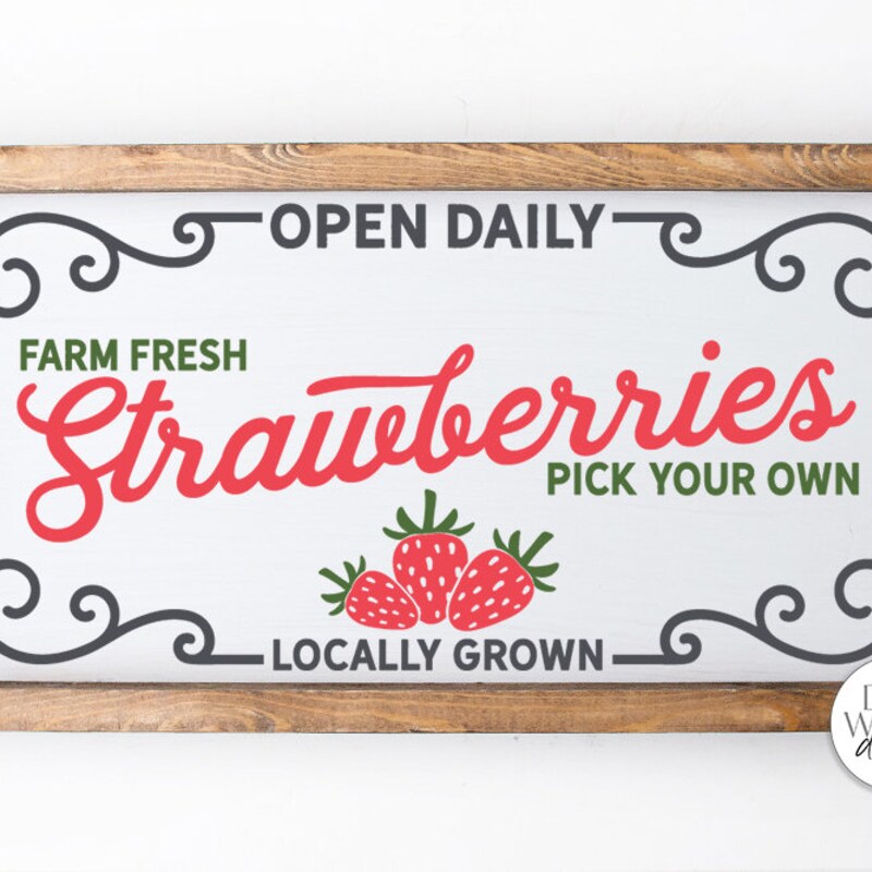 Strawberry Farm Sign - Etsy