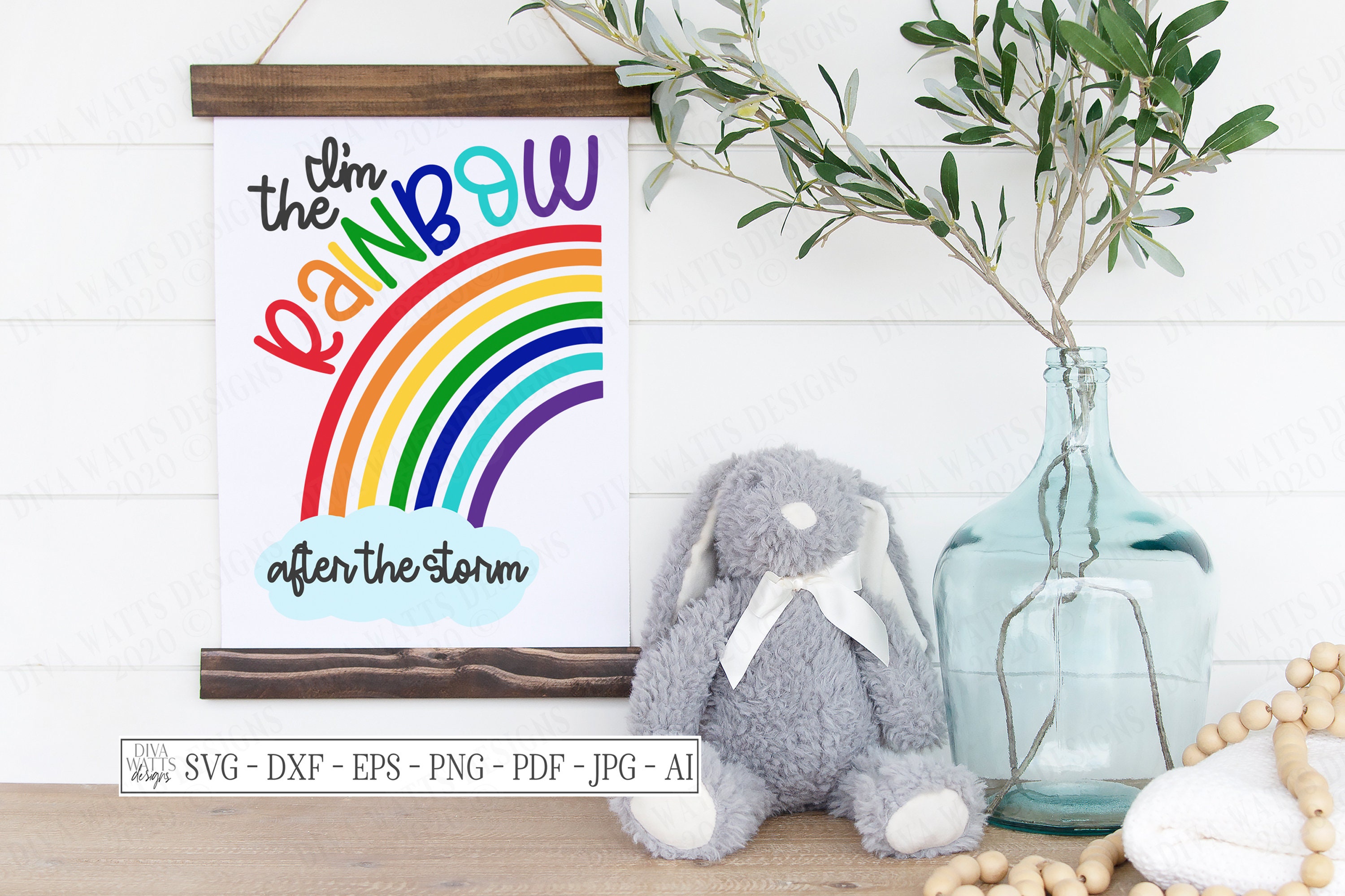 SVG I'm the Rainbow After the Storm Cutting File - Etsy