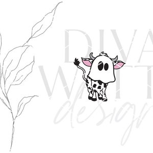 Ghost Cow SVG Halloween Cow SVG Funny Cow Ghost SVG Funny Halloween Svg ...