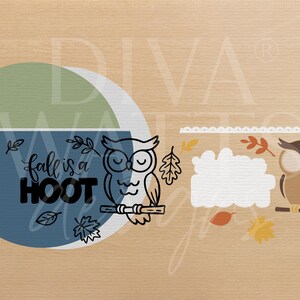 Laser Cut Door Hanger SVG | Fall is a Hoot SVG File | Round Wood Sign ...