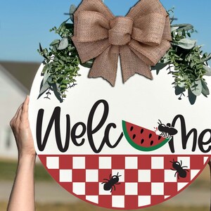 Welcome SVG | Watermelon & Ants Door Hanger Design - Etsy