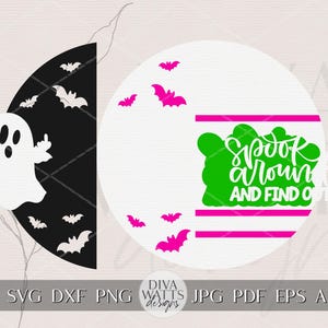 Spook Around and Find Out SVG | Funny Halloween Door Hanger SVG | Ghost ...