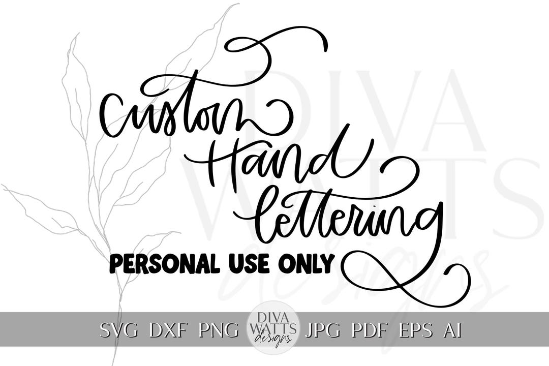 Hand Lettered Name Design SVG Hand Lettered SVG Custom Hand Lettering ...