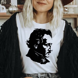 Edgar Allan Poe SVG Edgar Allan Poe Silhouette of Face Poe Face SVG ...