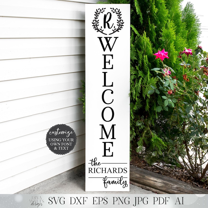 Vertical Welcome Sign - Etsy