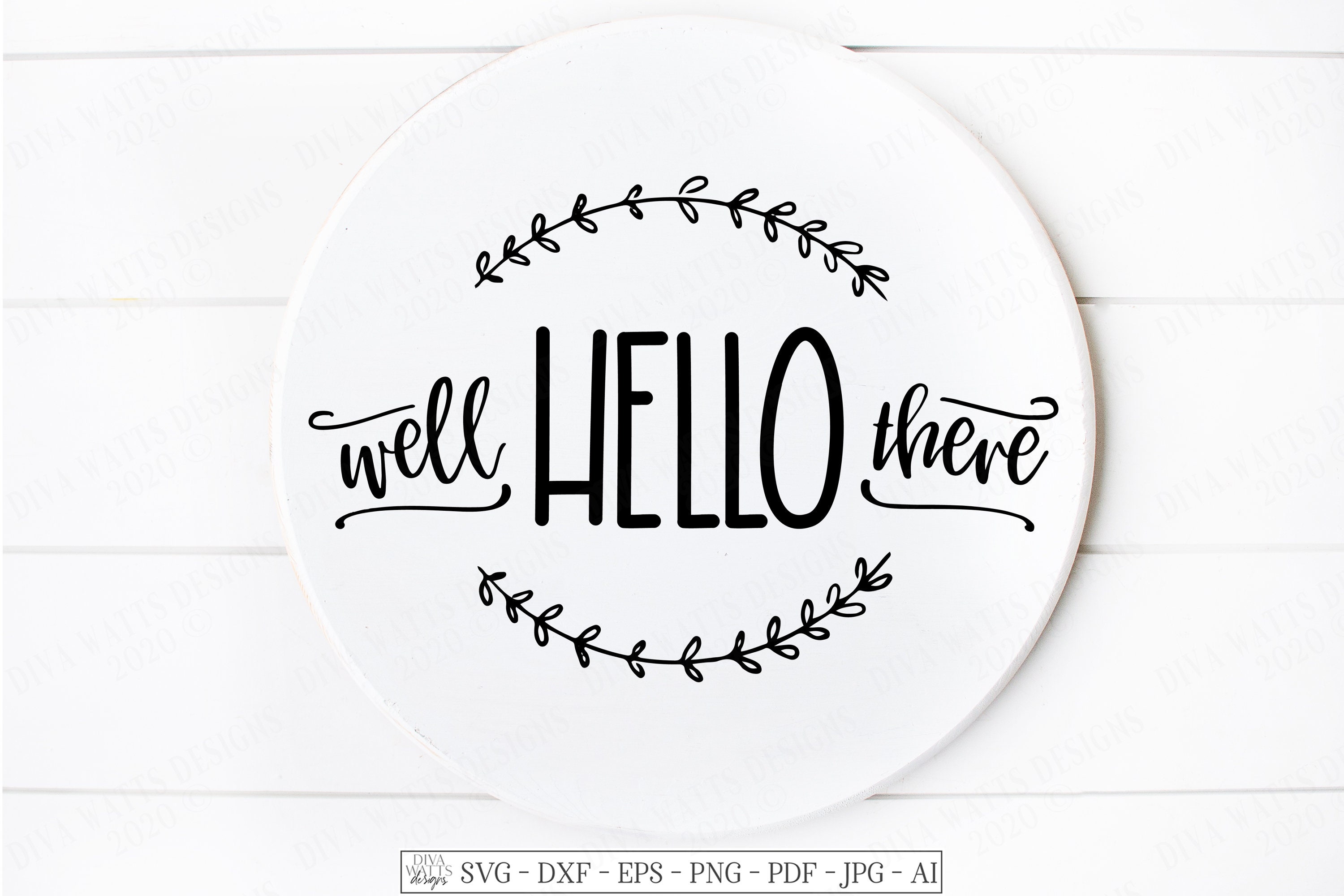 SVG Well Hello There Cutting File Farmhouse Rustic Sign - Etsy