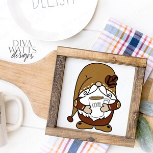 SVG Farmhouse Coffee Gnome Cutting File Beans Mug Customize Vinyl ...