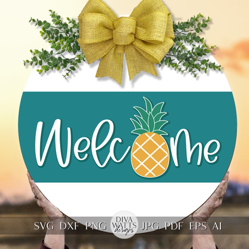 Pineapple Welcome Sign - Etsy