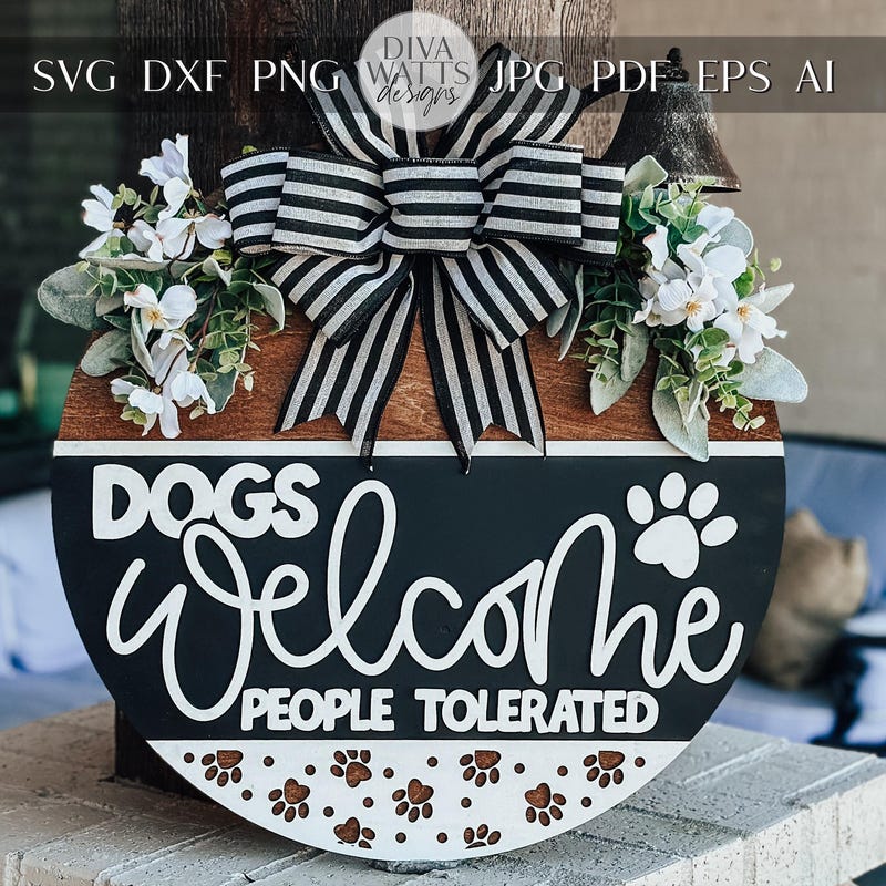 Dog Welcome Sign Wood - Etsy UK