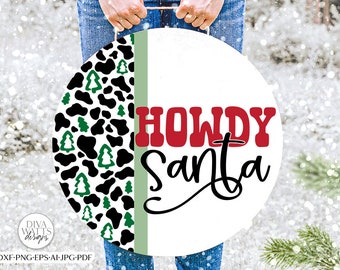 Cowboy Santa SVG Howdy Santa Svg Western Christmas Svg - Etsy