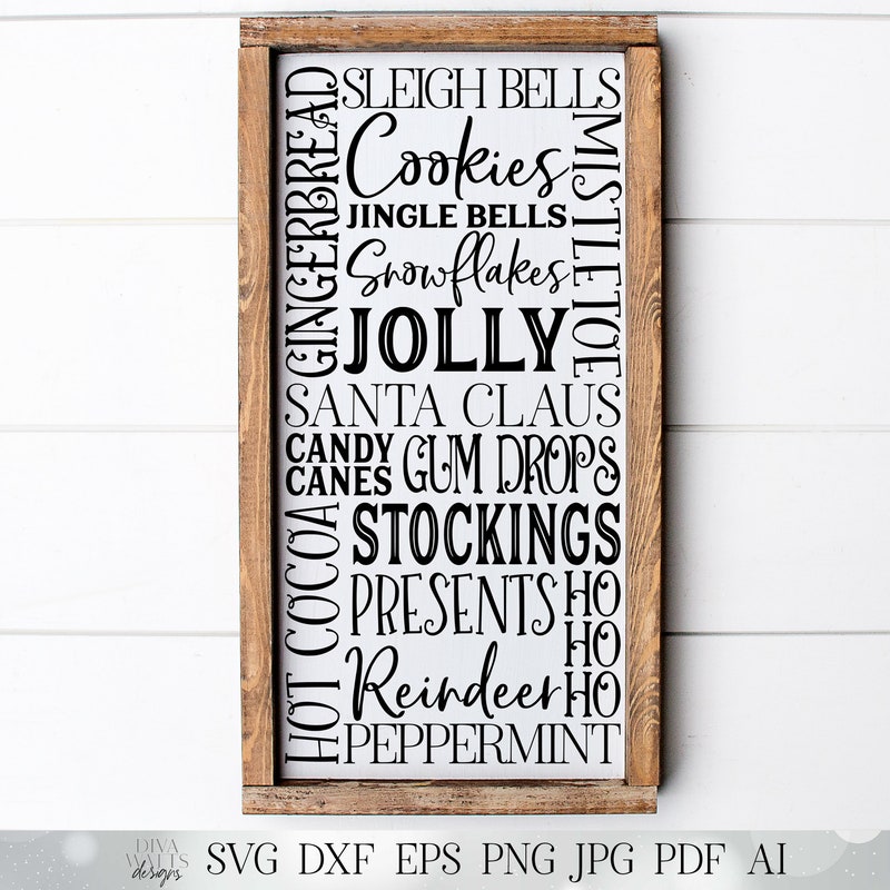 Christmas Subway Art - Etsy