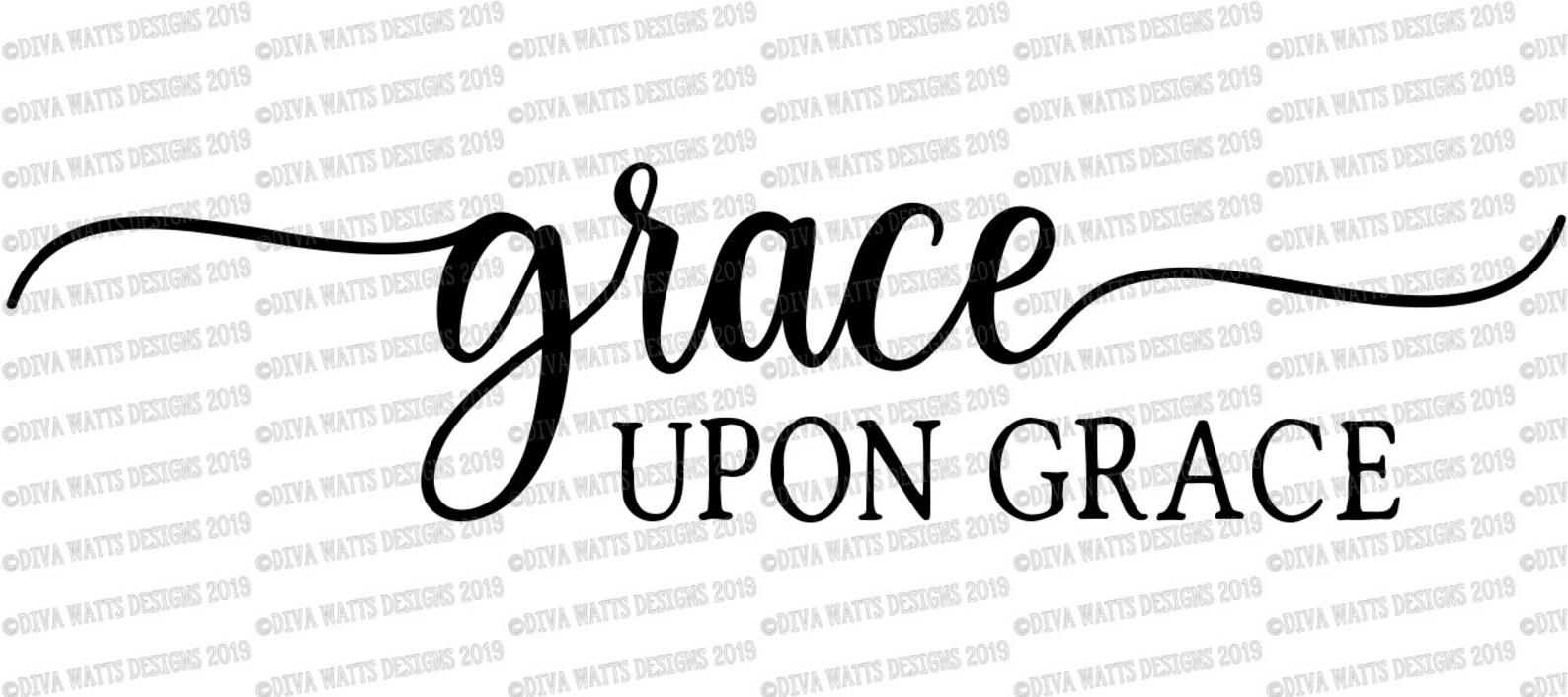SVG Grace Upon Grace Cutting File Farmhouse Fixer Upper | Etsy