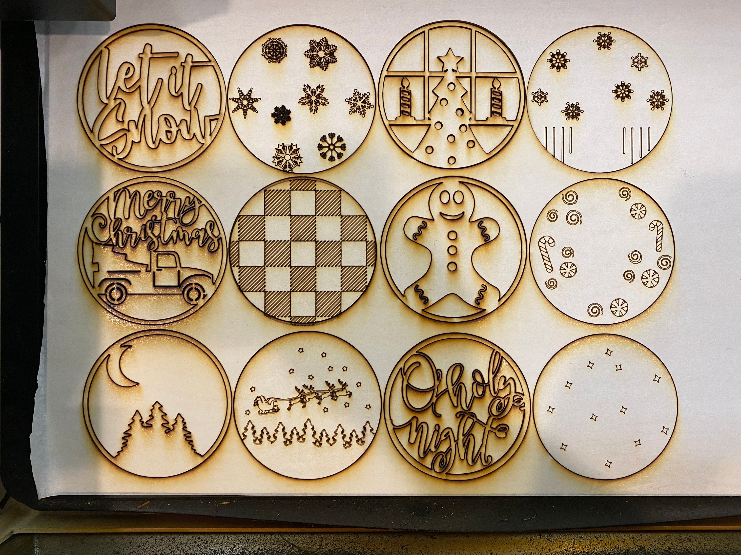 3D Christmas Signs | Glowforge SVG | Set of 6 Designs | Tiered Tray ...