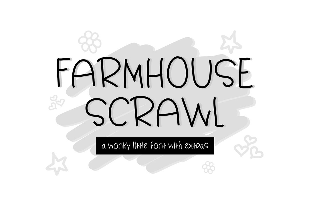 Farmhouse Scrawl Font Wonky Farmhouse Font Farmhouse Typography Rustic Font Rustic Typography ...