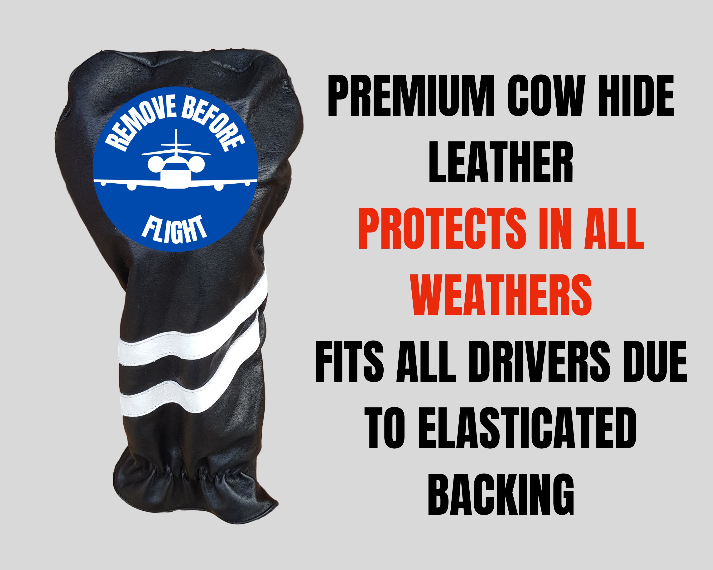 Remove Before Flight Leather Golf Headcover Remove Before - Etsy