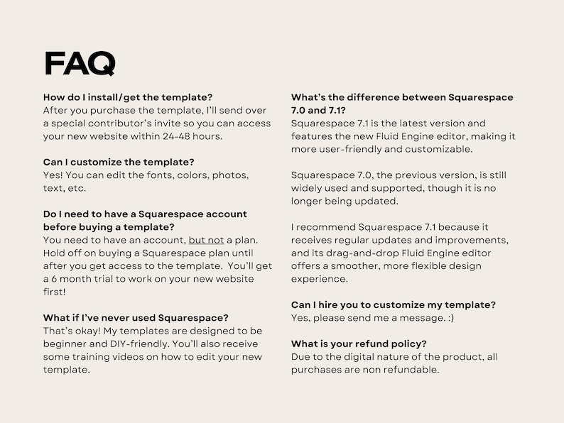 Squarespace Website Template for Virtual Assistants, Social Media ...
