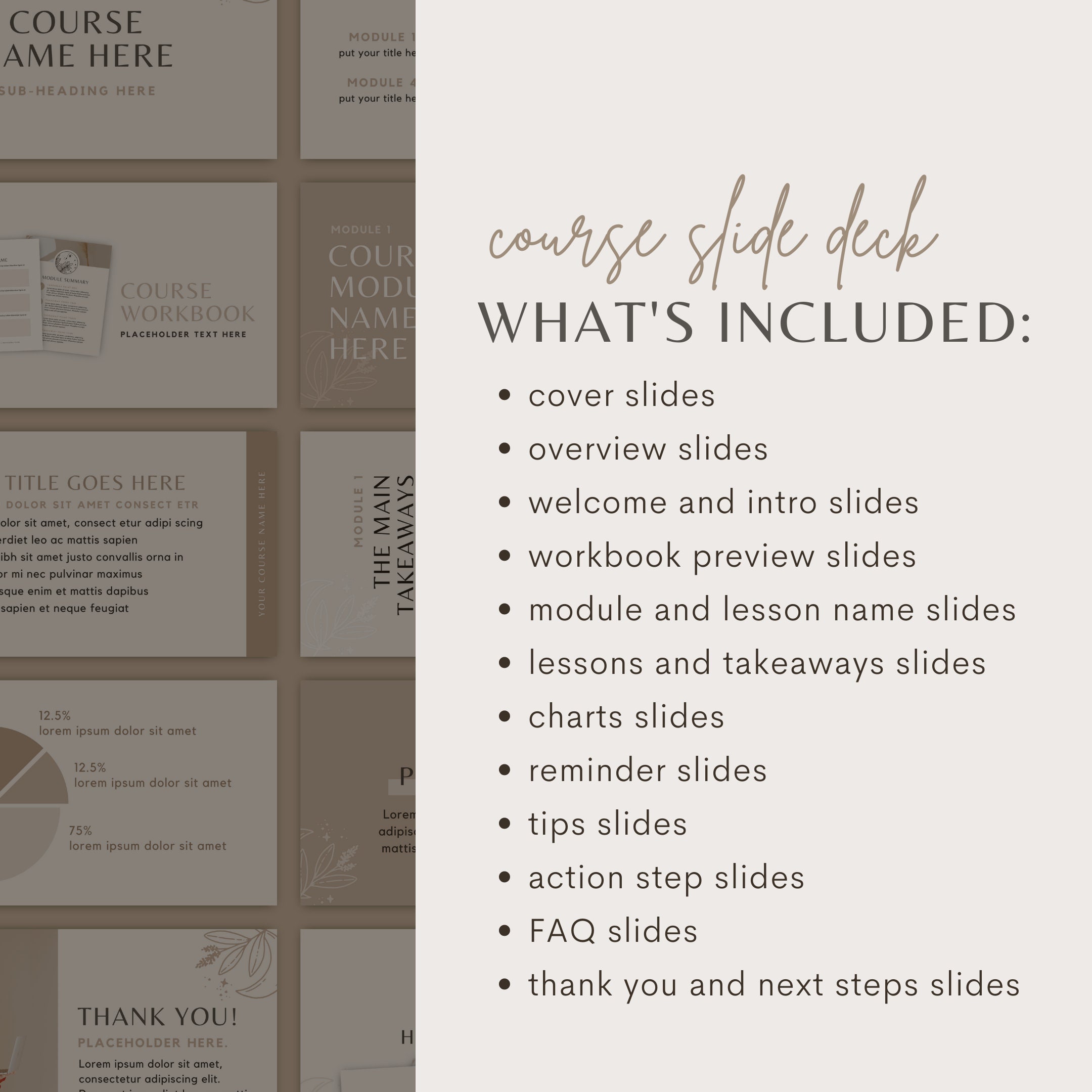 Online Course Presentation Template for Course Creators - Etsy