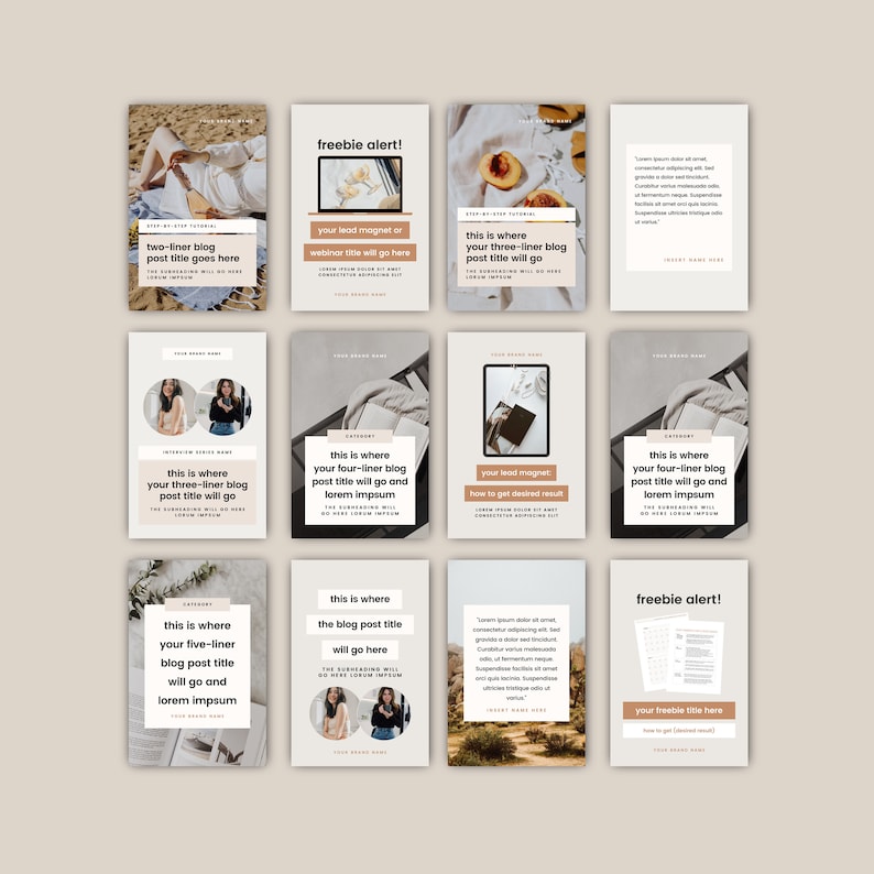 Pinterest Graphics Template for Business Owners, Brands, & Bloggers ...
