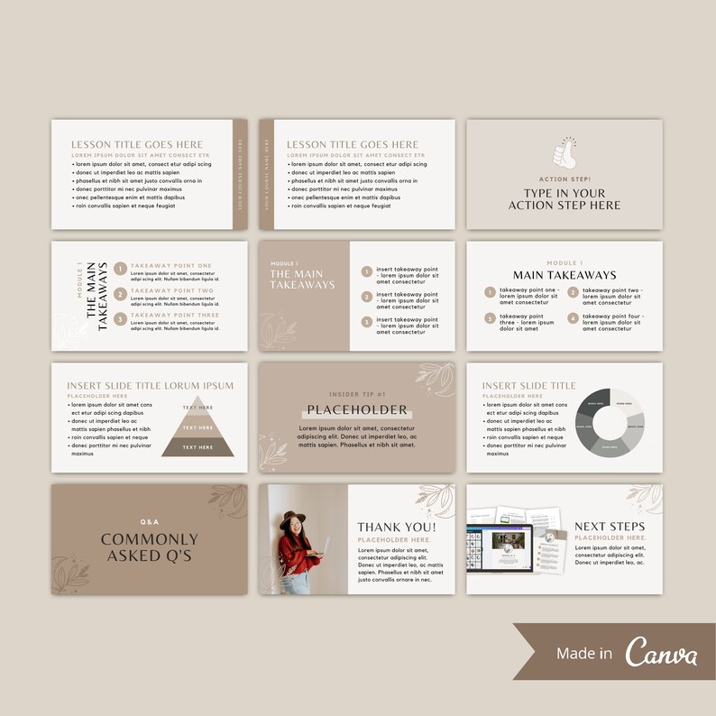 Online Course Presentation Template for Course Creators - Etsy