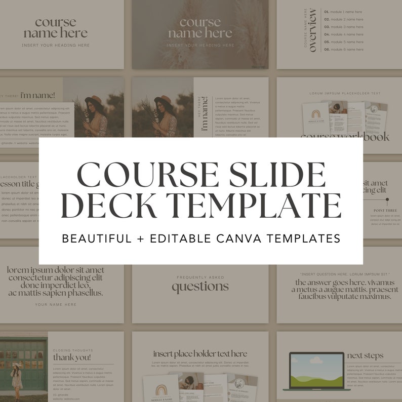 Online Course Slide Deck Template: Canva Presentation - Etsy