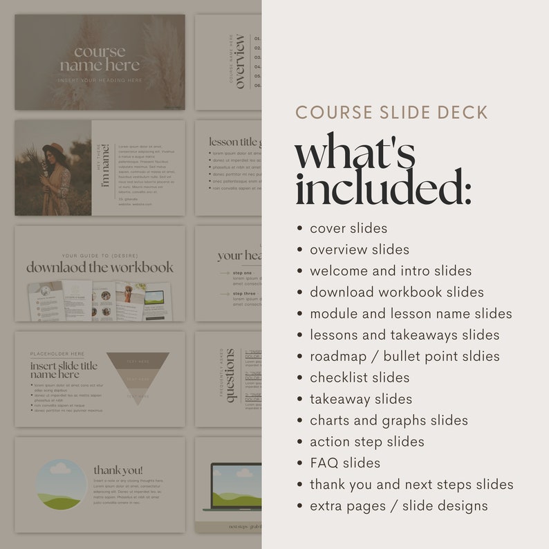Online Course Slide Deck Template: Canva Presentation - Etsy