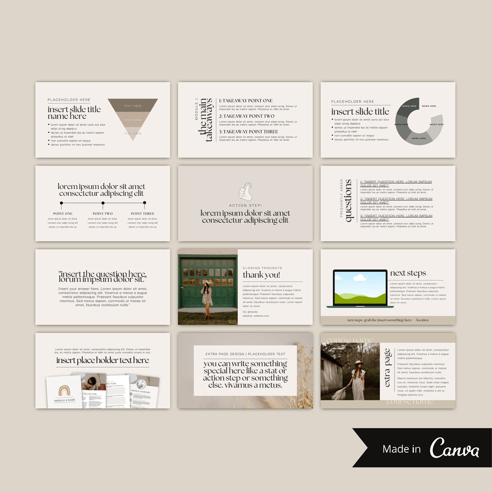 Online Course Slide Deck Template: Canva Presentation - Etsy