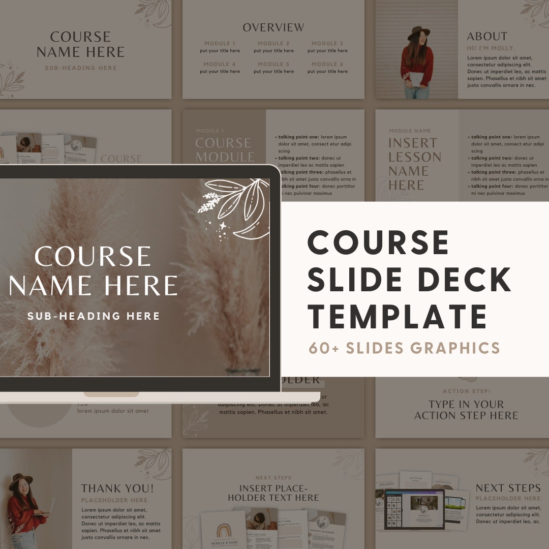 Online Course Presentation Template for Course Creators - Etsy