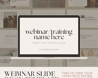 Webinar Template, Course Template Canva, Canva Presentation, Slide Deck Template Canva, Course ...