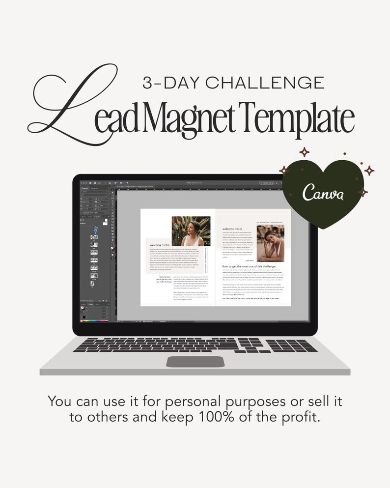 3-day Challenge Lead Magnet Template, Freebie Template, Email Marketing ...