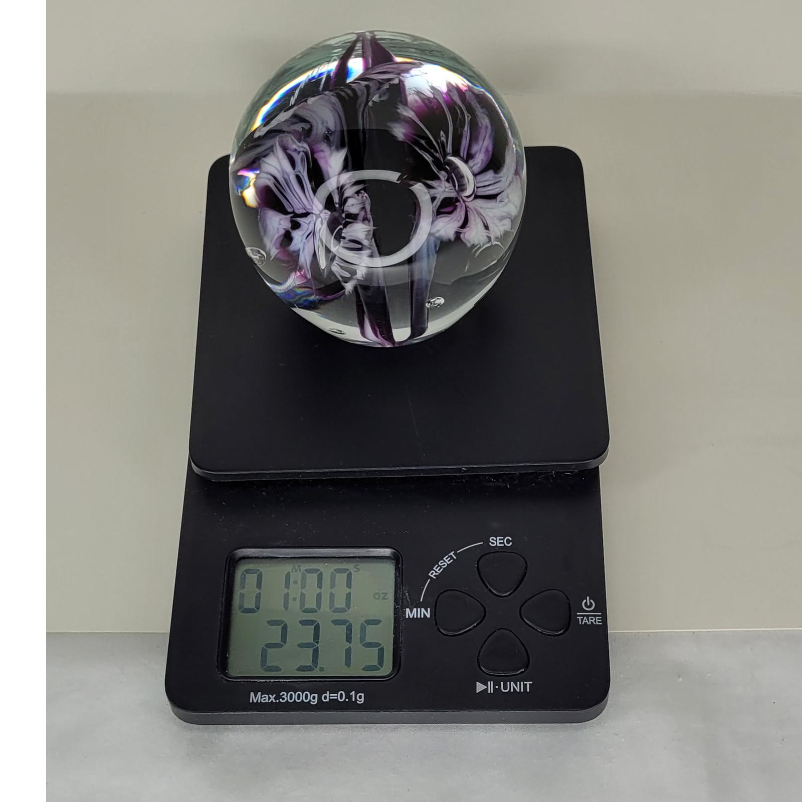 Rare Vintage Robert L Hamon Art Glass Paperweight Purple Swirl Signed ...