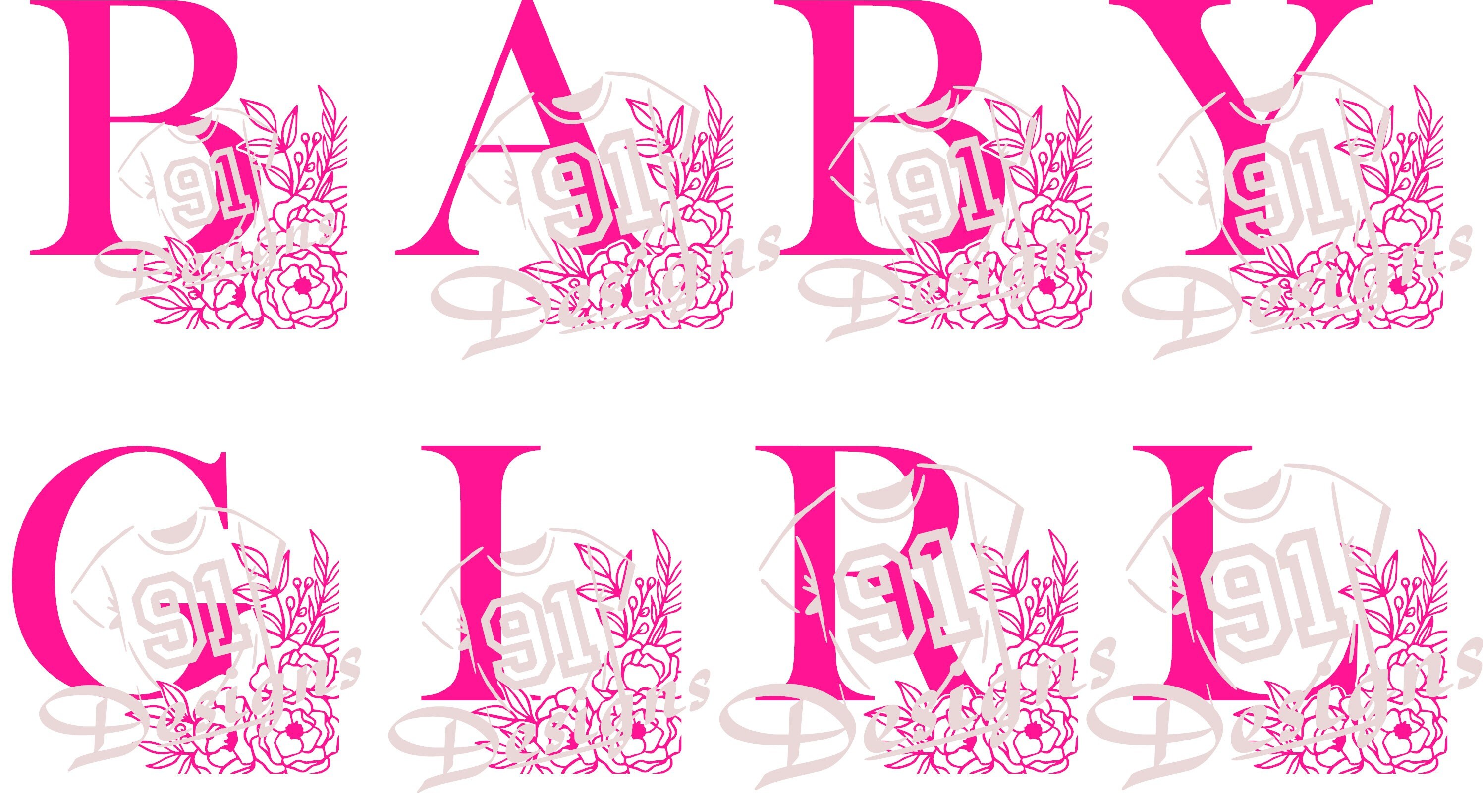 Baby Girl DXF Png Jpg Dxf Svg Cut File for Balloon Box Baby Shower ...
