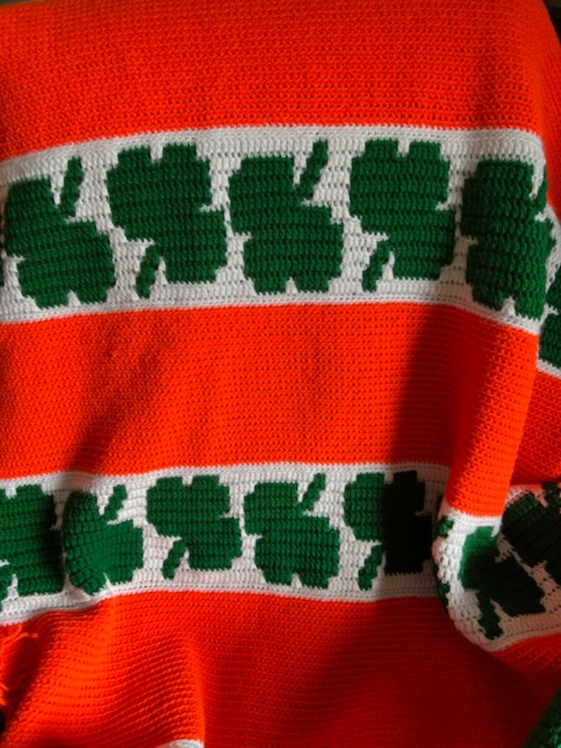 Alternating Shamrock Mosaic Overlay Crochet Pattern Digital Download ...